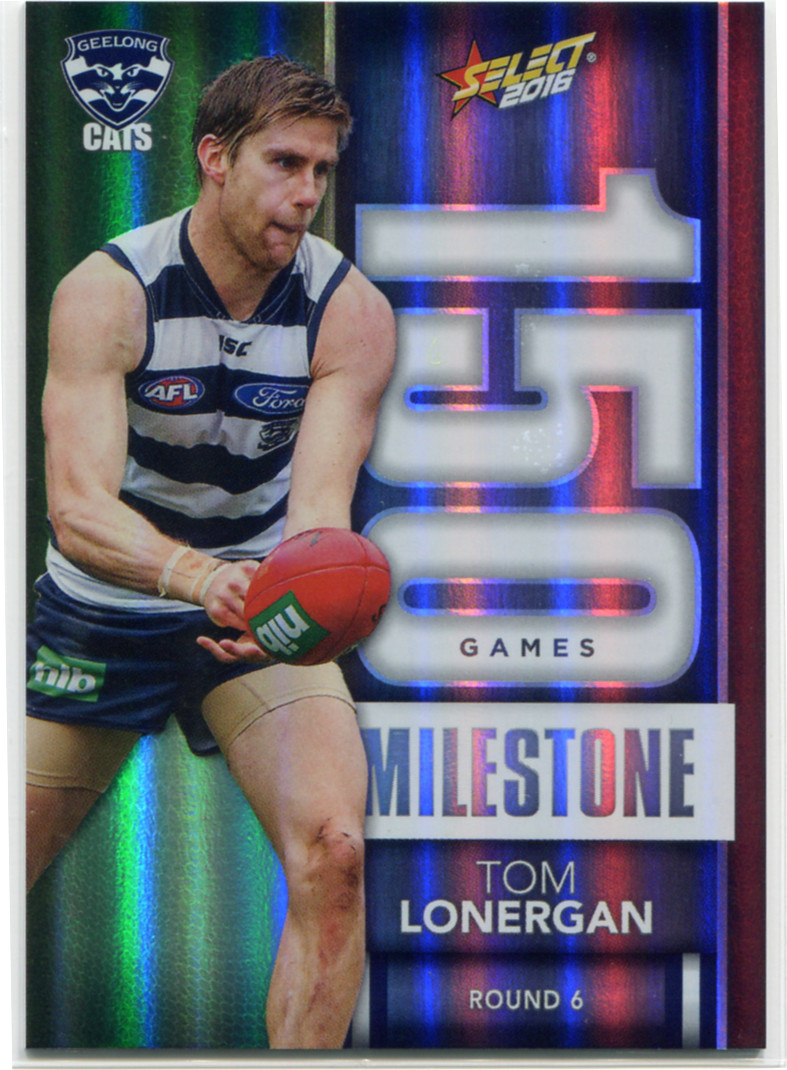 2016 Select AFL Footy Stars AFL Milestone Games MG30 Tom Lonergan ...