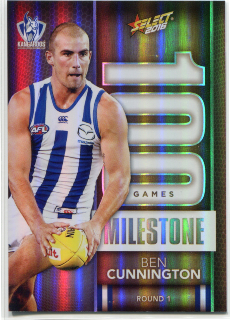 2016 Select AFL Footy Stars AFL Milestone Games MG52 Ben Cunnington ...