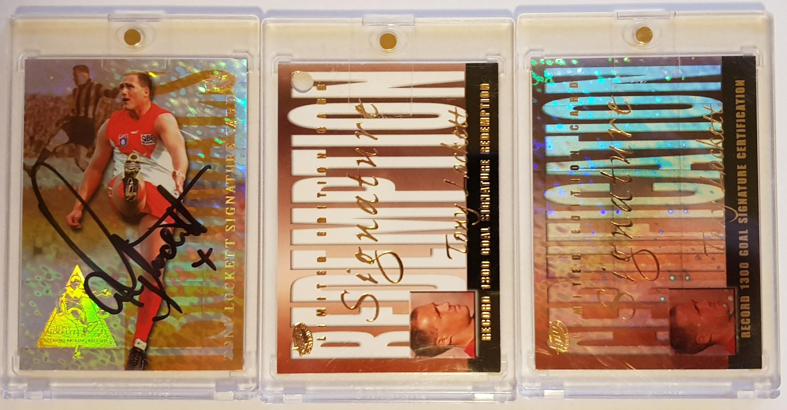 1999 Select Premiere 1300 Record Goals Signature RS1 Tony Lockett 40/66 ...