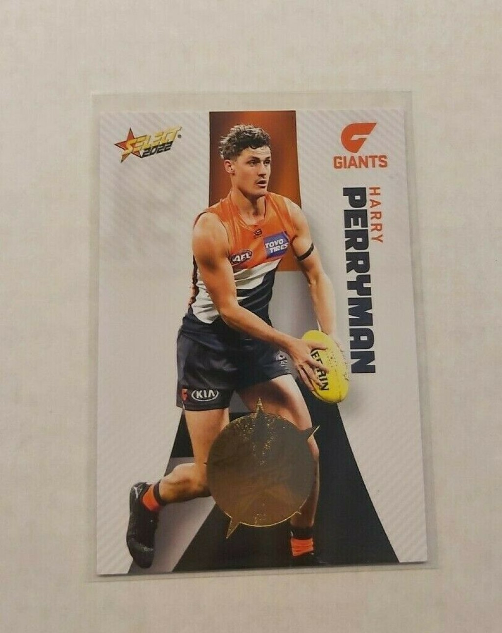 2022 AFL SELECT FOOTY STARS 30th GOLD SEAL GWS GIANTS HARRY PERRYMAN ...