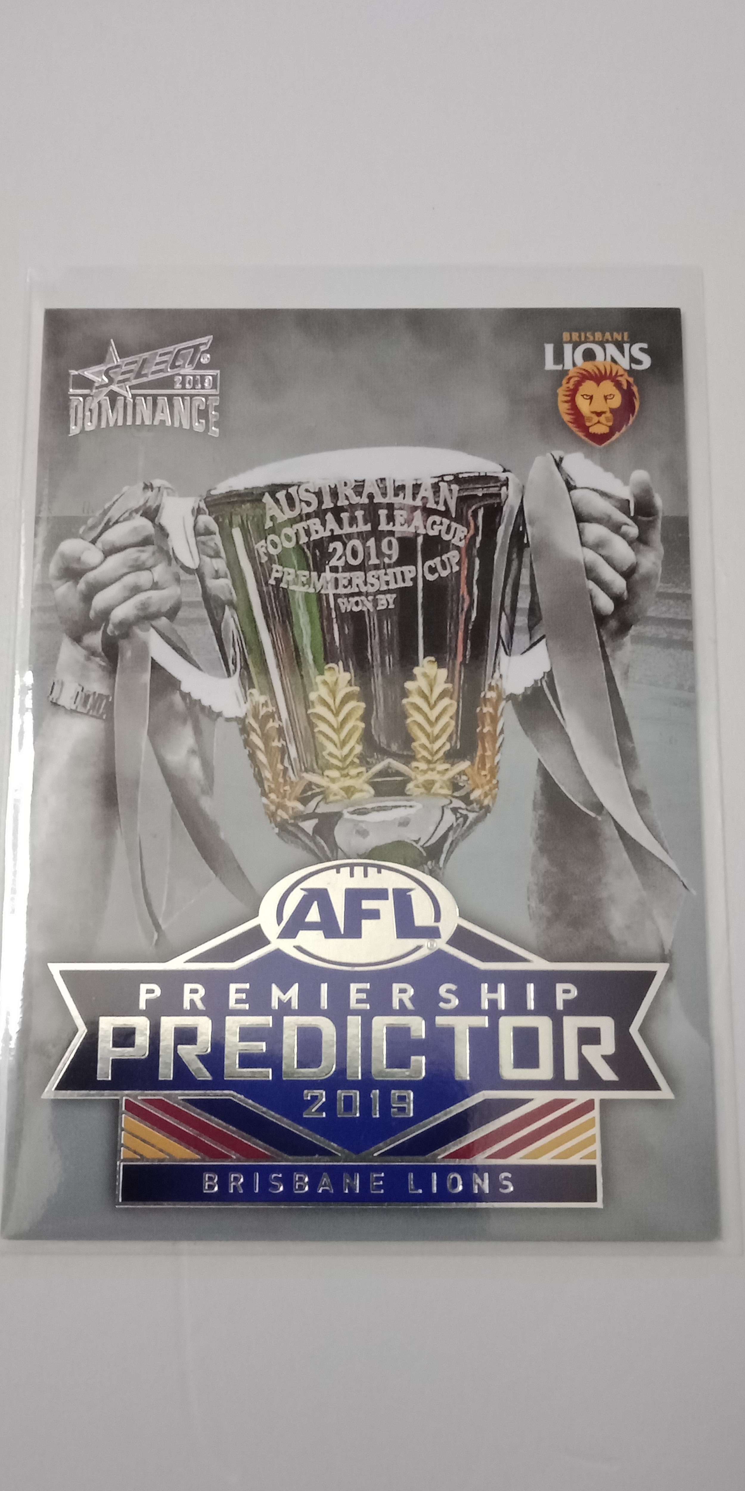 2019 AFL SELECT DOMINANCE SILVER PREMIERSHIP PREDICTOR PP4 BRISBANE ...